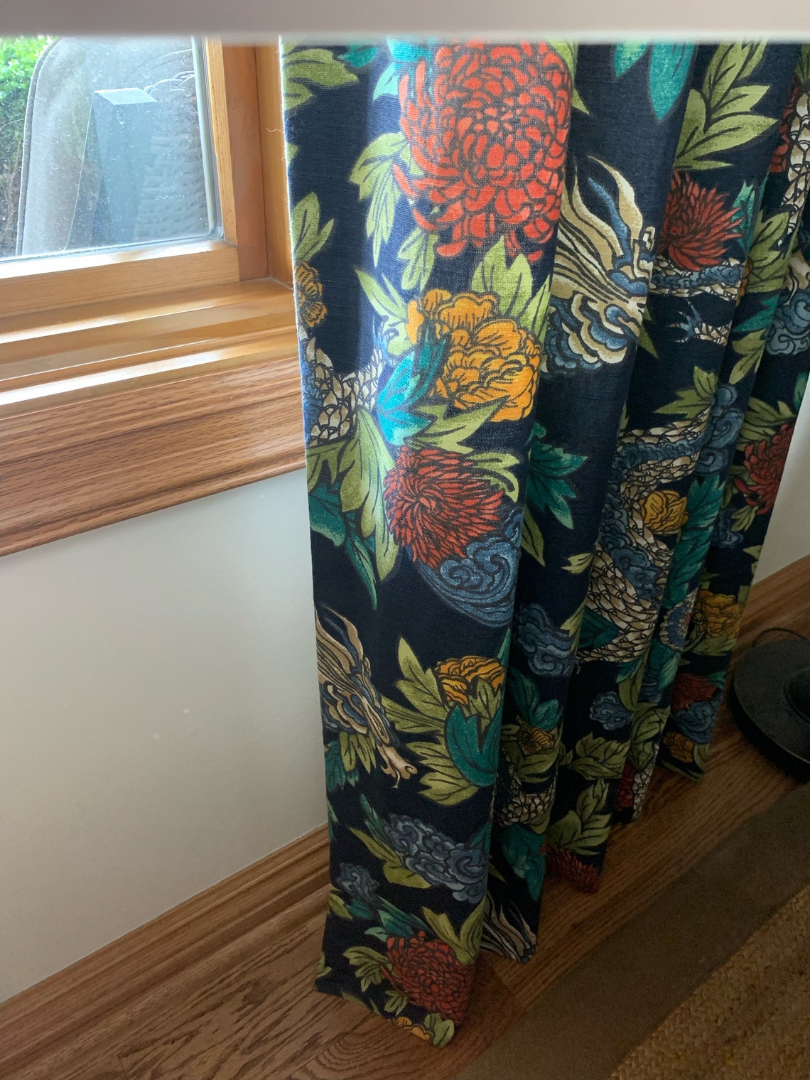 Custom Den Drapes Panels Window Treatment Ming Dragon - Etsy