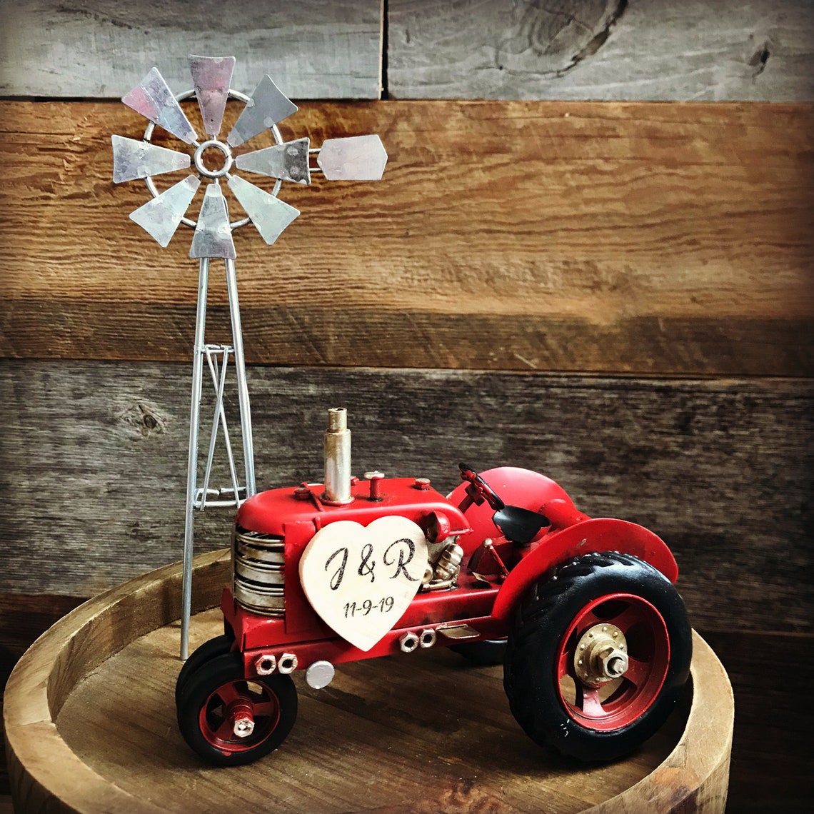 Tractor Wedding / Farmhouse Wedding Cake Topper / Barn Wedding - Etsy