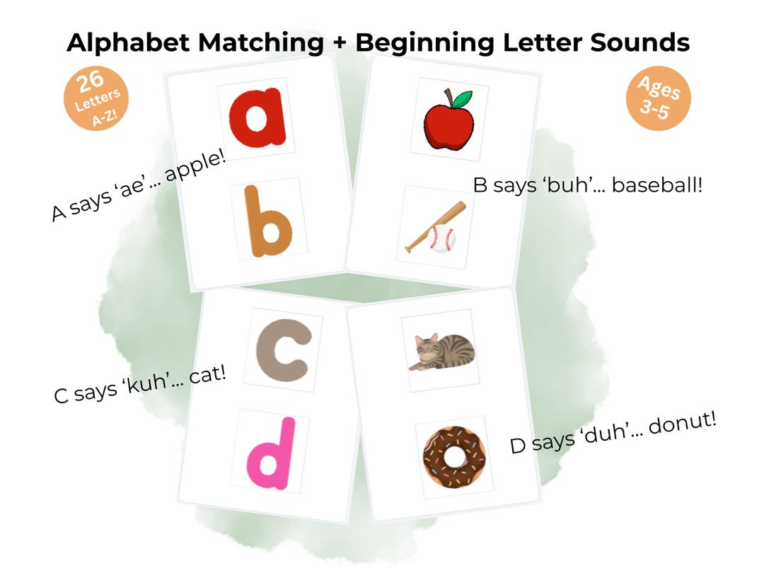 Alphabet Matching Busy Book Printable | Letter Recognition + Beginning ...
