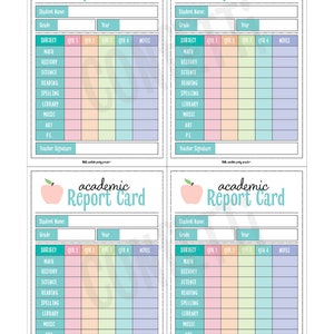 Kids Play Pretend Report Card, Printable Report Card, Pretend Teacher ...