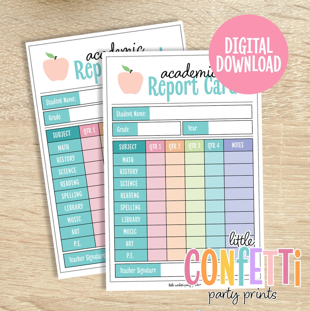 Kids Play Pretend Report Card, Printable Report Card, Pretend Teacher ...