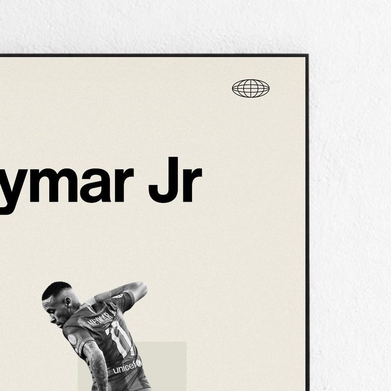 Neymar Jr Poster | Minimalist Football Wall Art | Modern Soccer Print ...