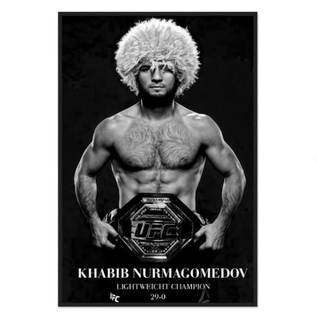 Khabib Nurmagomedov Poster - UFC Lightweight Champion Wall Art - the ...