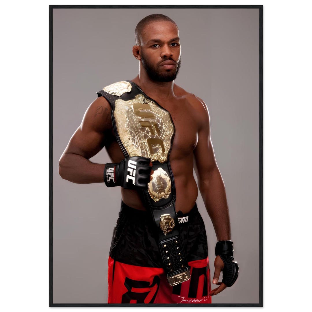 Jon Jones Poster - UFC Heavyweight Champion Wall Art - MMA Print - Gift ...