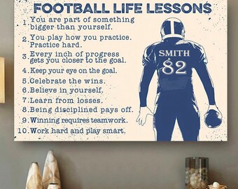 Football Life Lessons Poster - Etsy