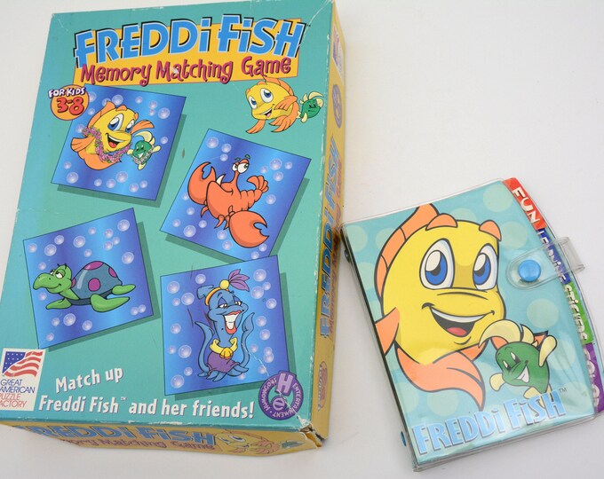 Freddi Fish Memory Game and Activity Sticker Coloring Book by Humongous ...