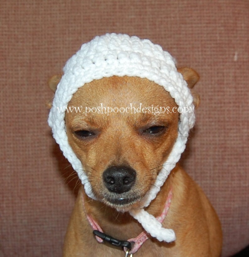 Instant Download Crochet Pattern - Large Dog Beanie Hat 18- 24 Inches ...