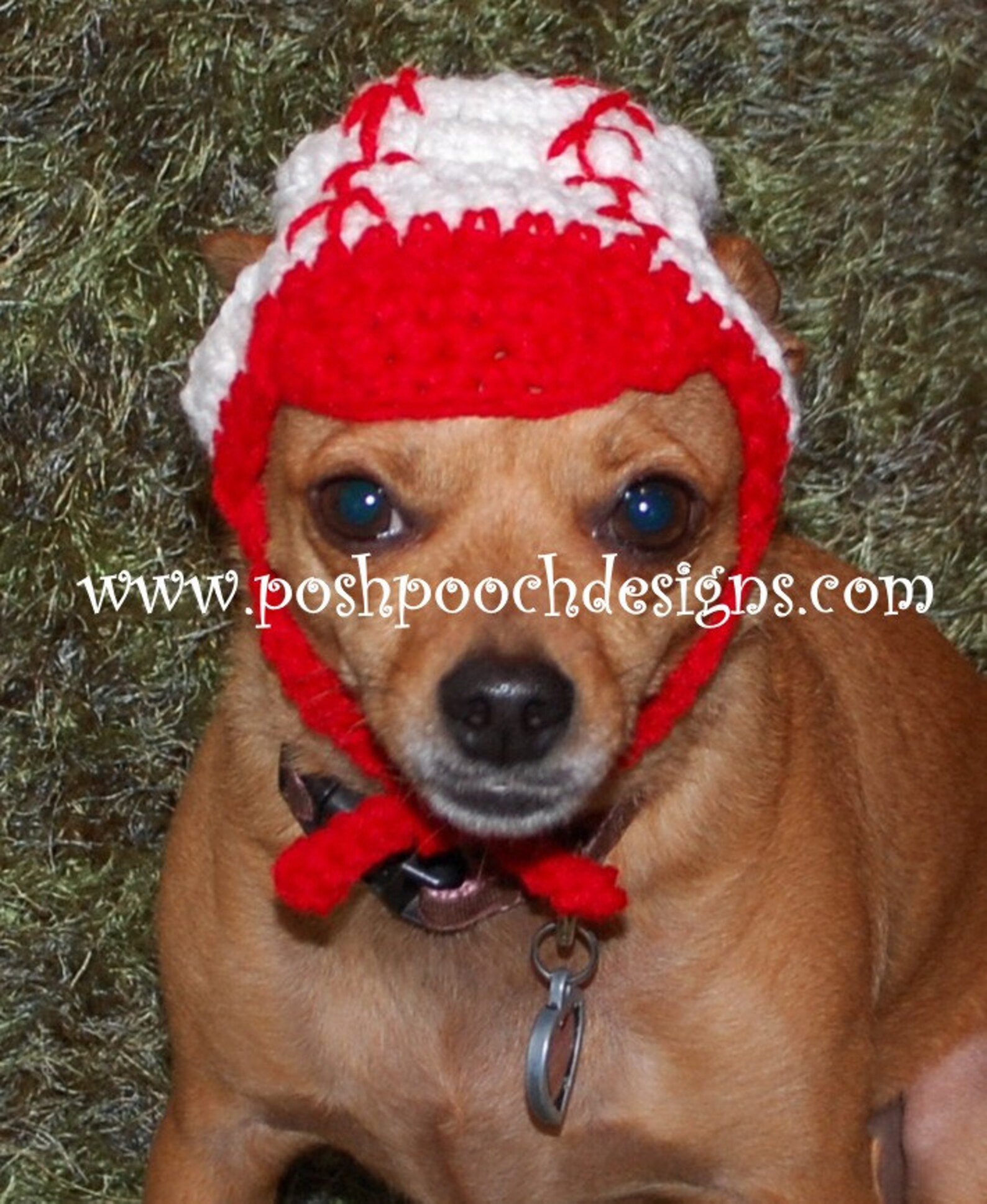 Instant Download Crochet Pattern - Baseball Dog Hat - Dog Beanie for ...