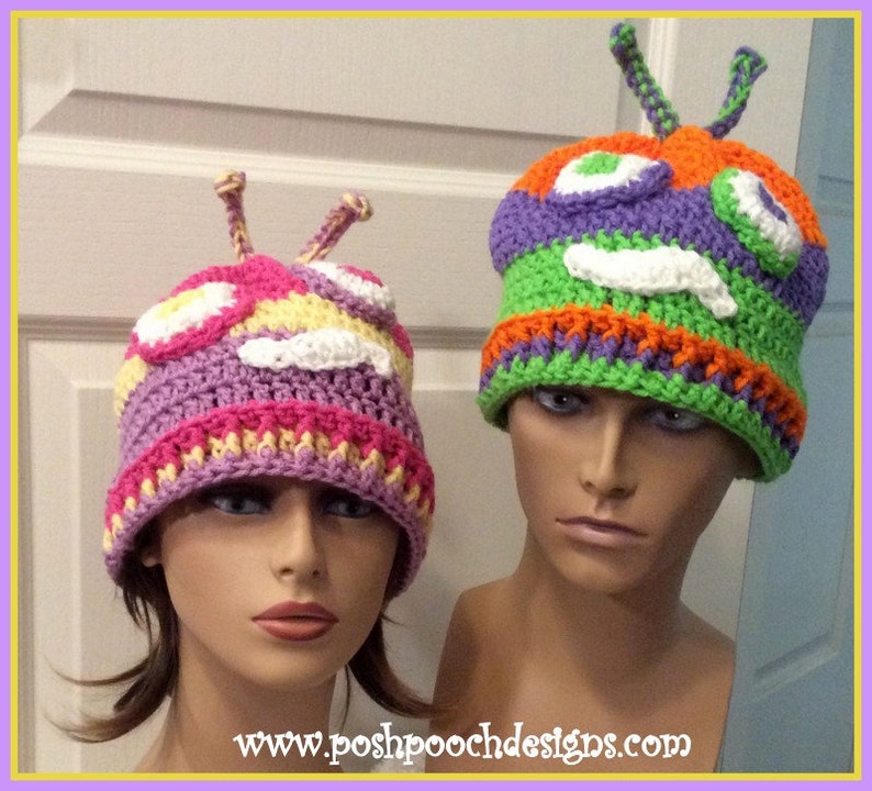 Silly Fun Hats Crochet Pattern E Book Instant Download PDF - Etsy