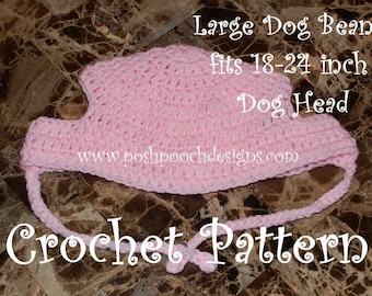 Instant Download Crochet Pattern Large Dog Striped Earflap | Etsy