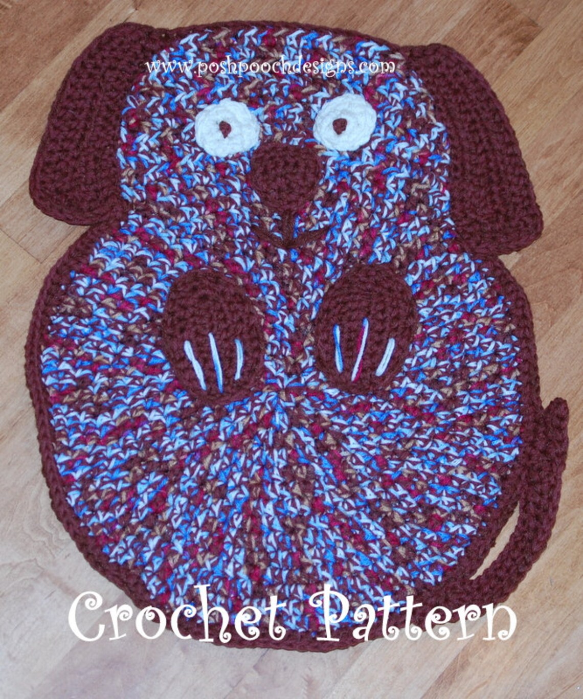 Instant Download Crochet Pattern Puppy Dog Rug pet Mat - Etsy