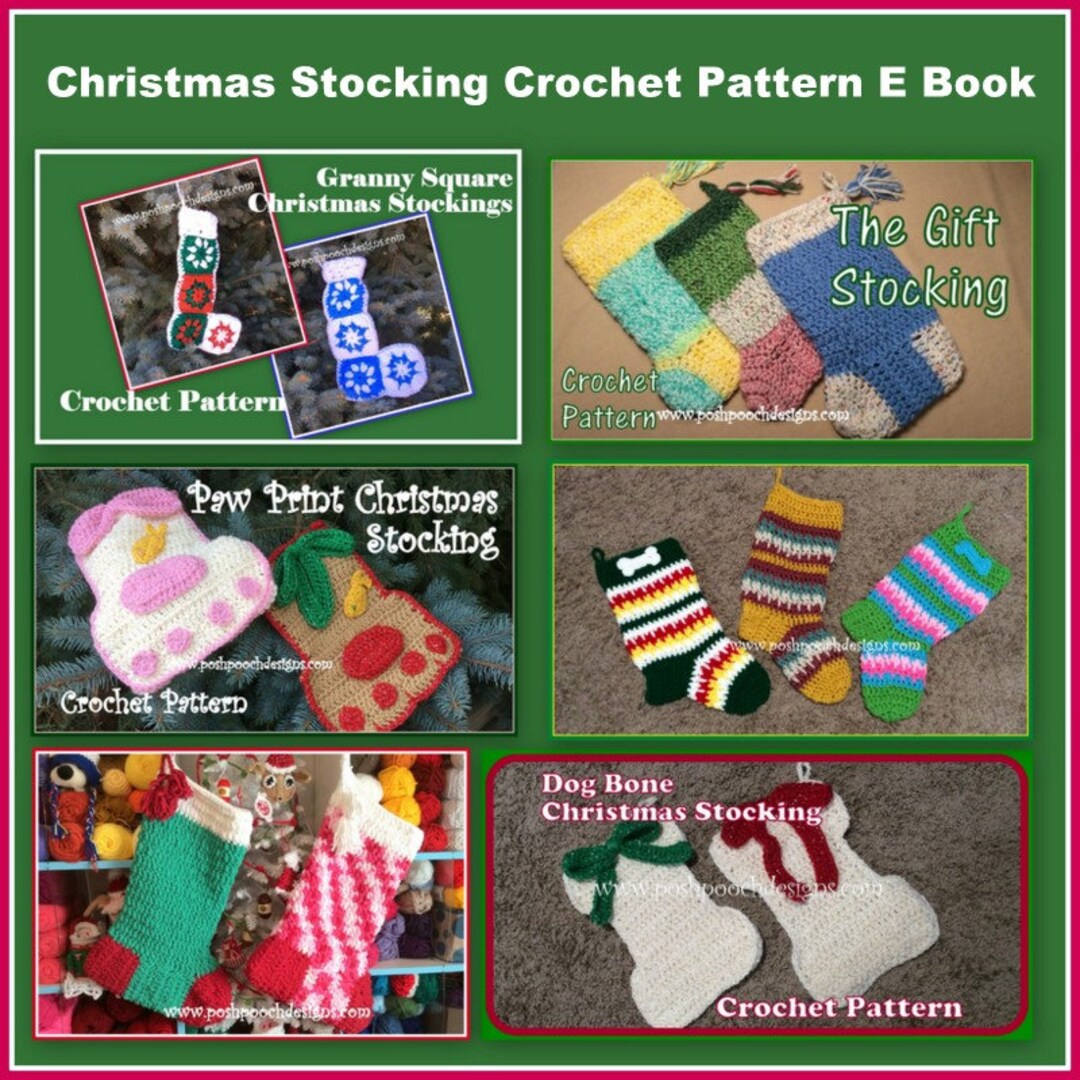 Christmas Stocking Crochet Pattern E Book - Instant Download PDF File ...