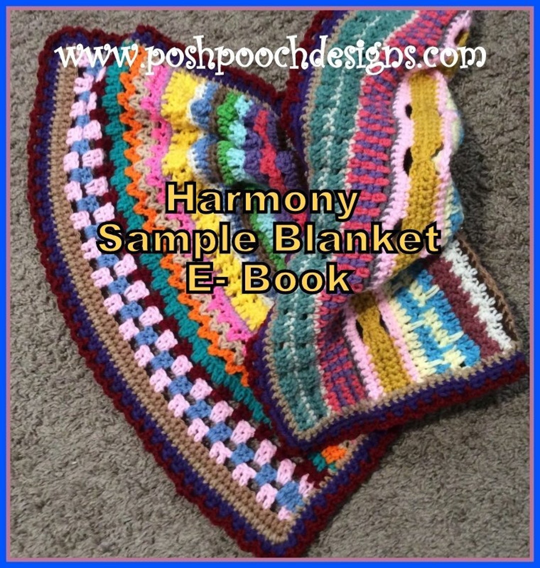 Harmony Sample Blanket Crochet Pattern E- Book Instant Download PDF File - Etsy
