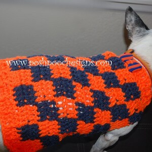 Instant Download Crochet Pattern - Checkered Dog Sweater - Small Dogs 2 ...