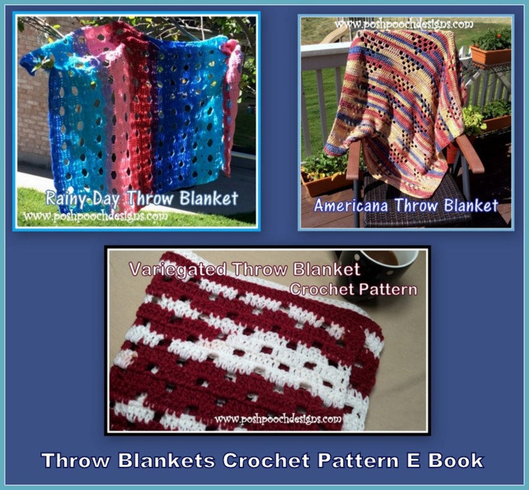 Throw Blankets Crochet Pattern E Book - Instant Download - Etsy