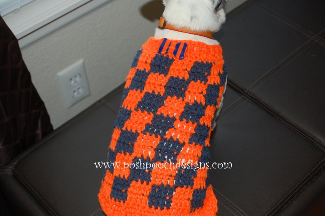 Instant Download Crochet Pattern Checkered Dog Sweater - Etsy