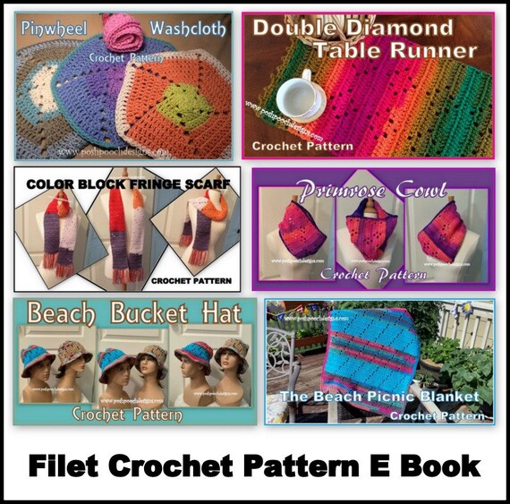 Filet Crochet Pattern E Book Instant Download PDF File | Etsy