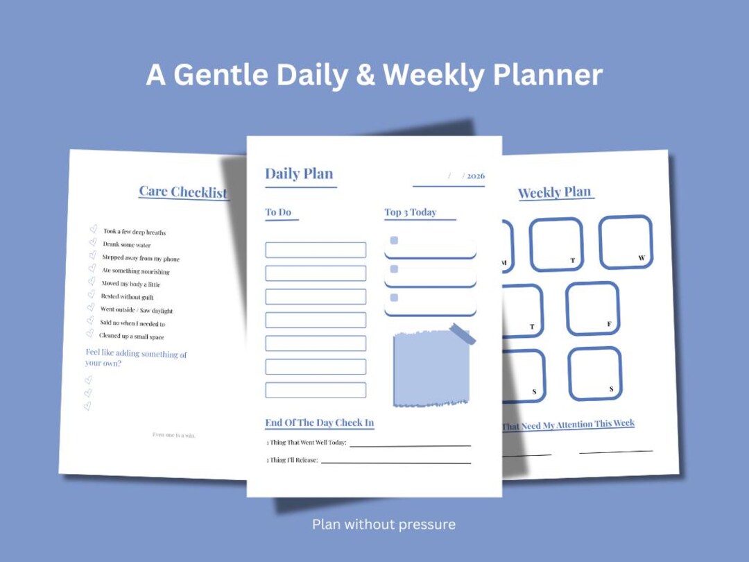 Minimalist Daily & Weekly Planner Printable, To-do List (PDF Download ...