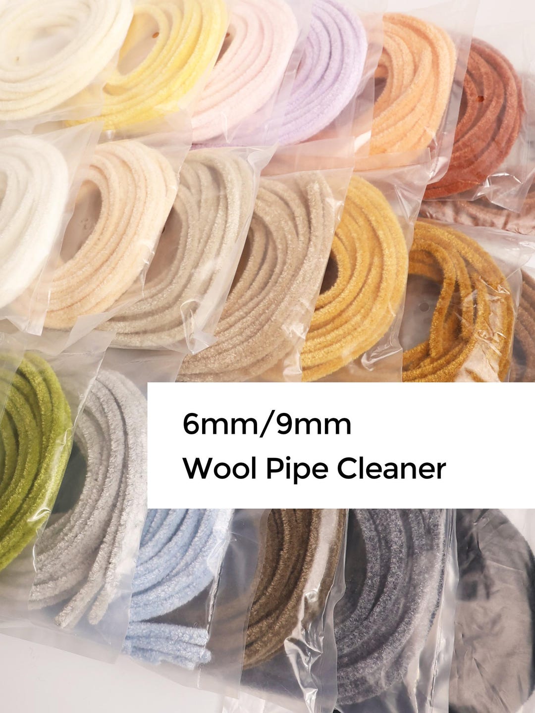 5pcs Quality Wool Pipe Cleaner, 120cm Craft Chenille Stems (6mm/9mm) - Etsy