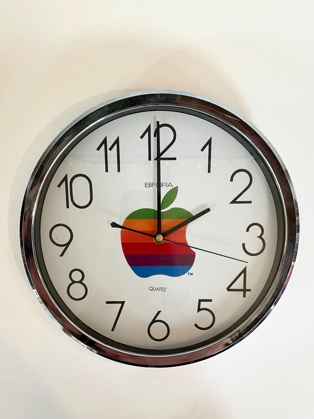 Vintage Apple Wall Clock - Etsy