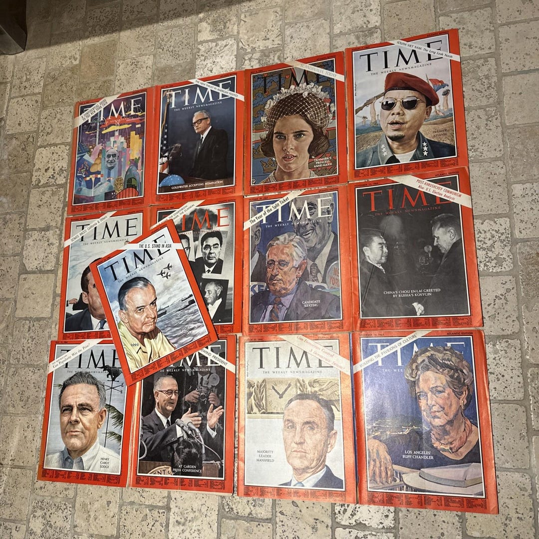 Lot 13 X Vintage TIME Magazines – 1964 Issues – Mixed Months - Etsy