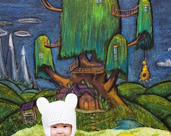Handmade Fleece Adventure Time Finn the Human Inspired Bear Hat - Etsy
