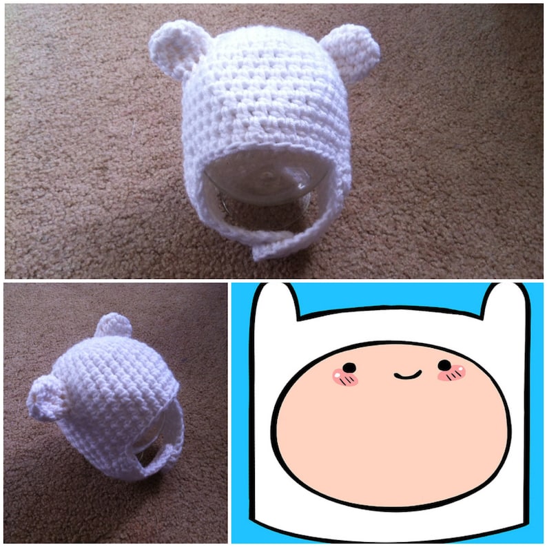 Crochet Finn Adventure Time Beanie/hat - Etsy