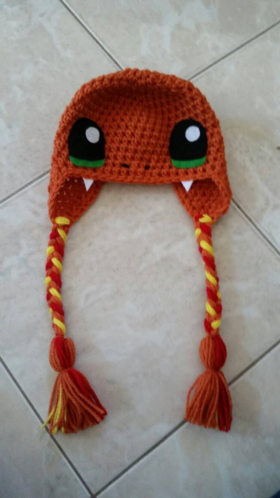Crochet Charmander Beanie/hat - Etsy