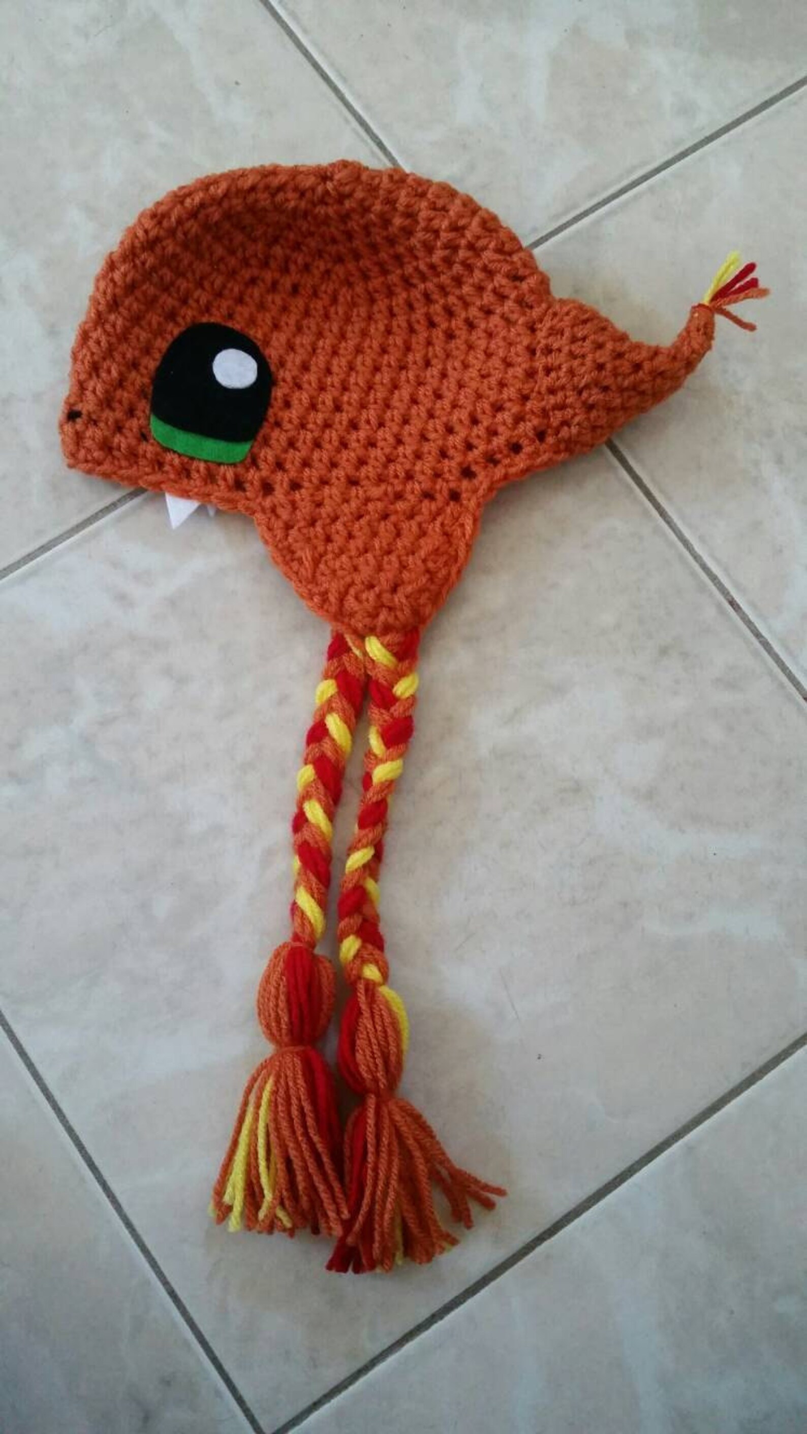 Crochet Charmander Beanie/hat - Etsy
