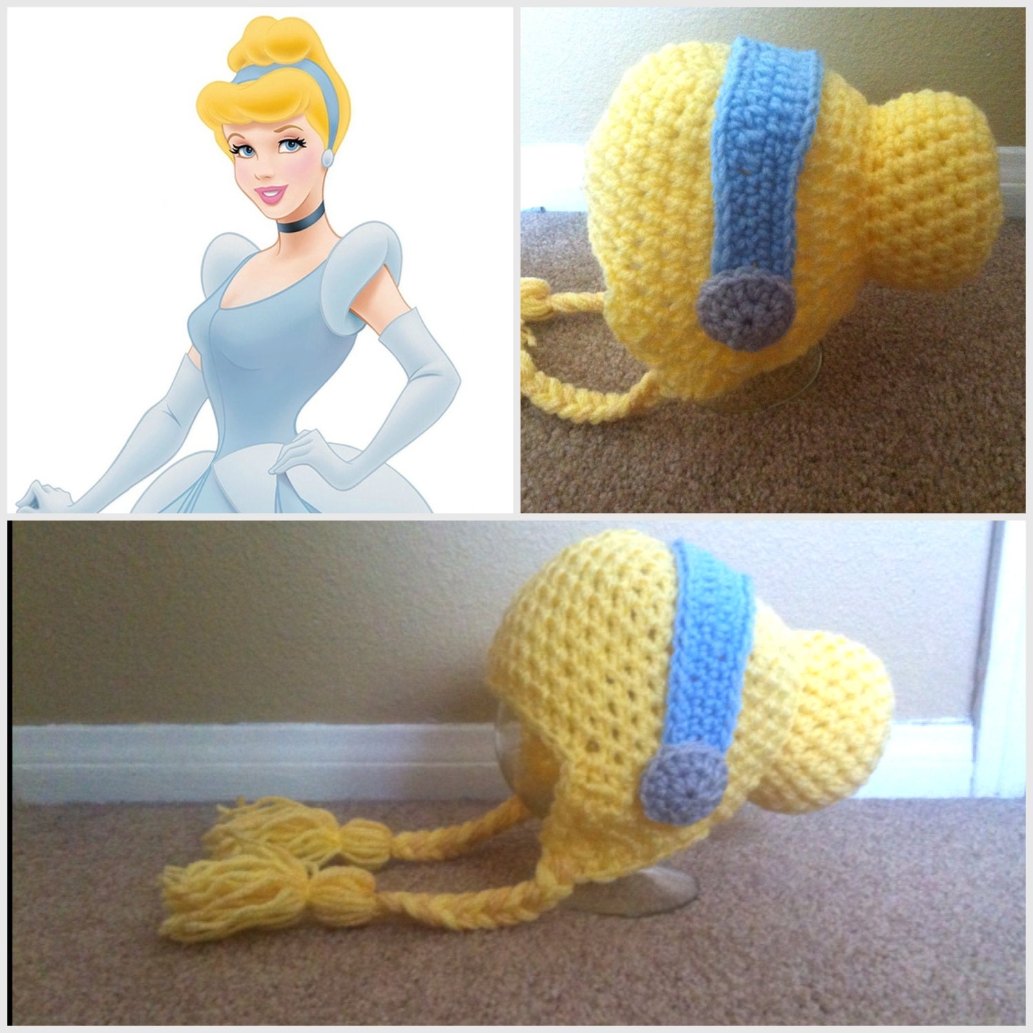 Crochet Cinderella Inspired Beanie/hat - Etsy