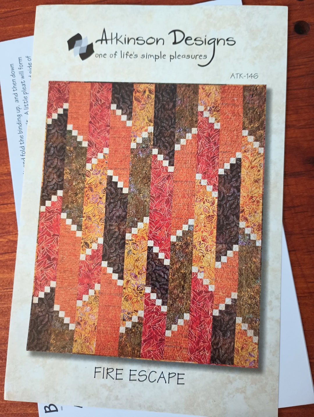 Fire Escape Bed and Lap Quilt Quilting Pattern by Atkinson Designs ...