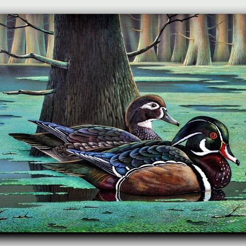 Duck Print / Wood Pallet Wall Art / Rustic Home Decor / Duck | Etsy