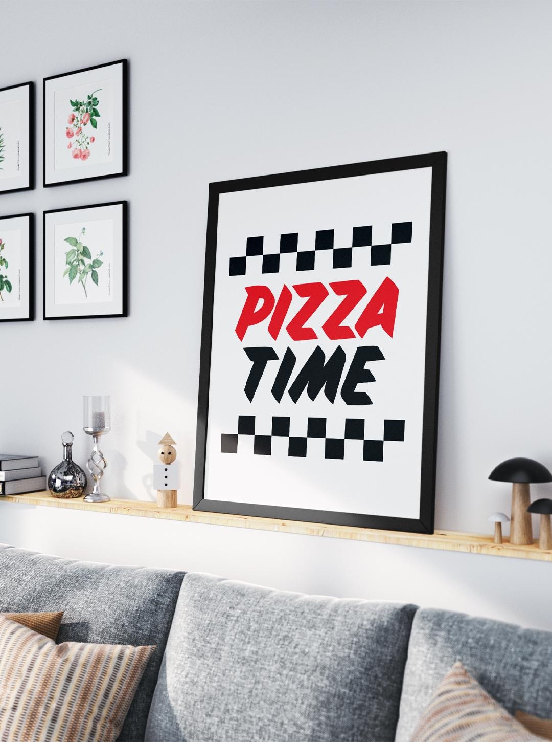 Pizza Time | Rolled Poster, Pizza Wall Art, Kitchen Decor - Etsy