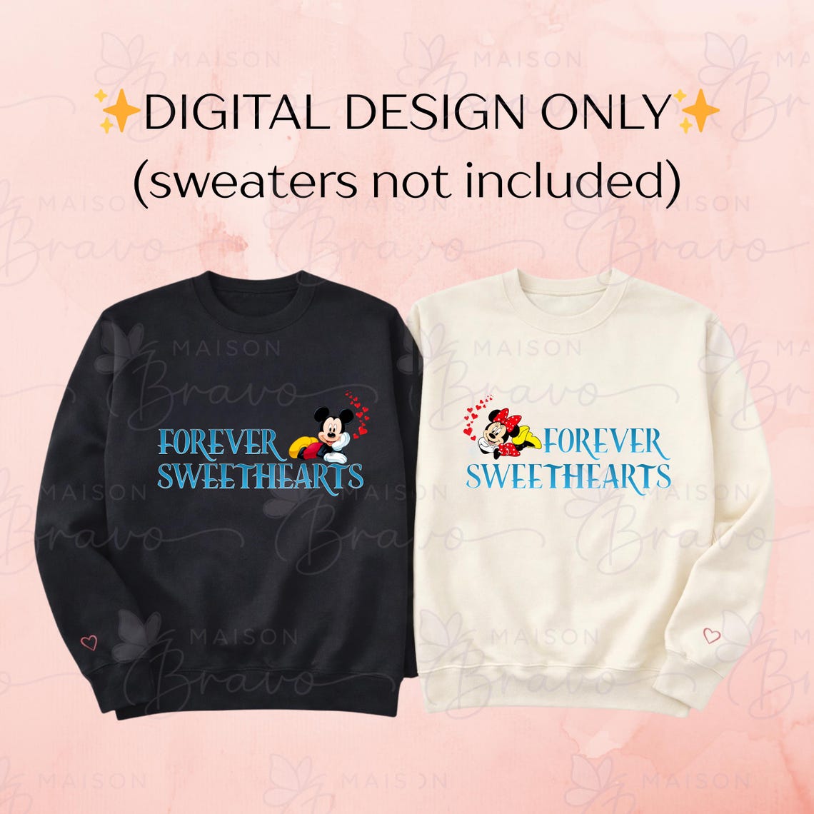 Forever Sweethearts PNG Image Couples Design Matching His and Hers ...