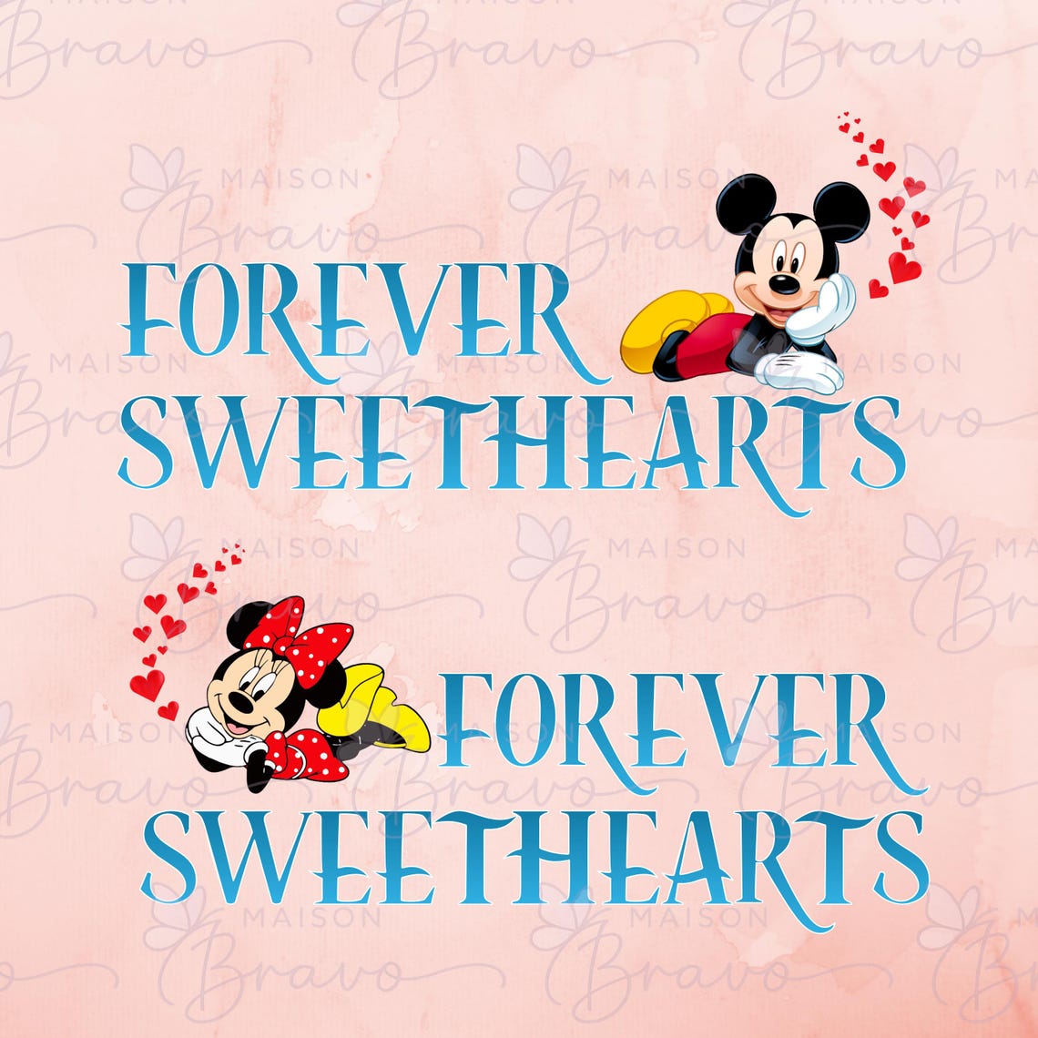 Forever Sweethearts PNG Image Couples Design Matching His and Hers ...