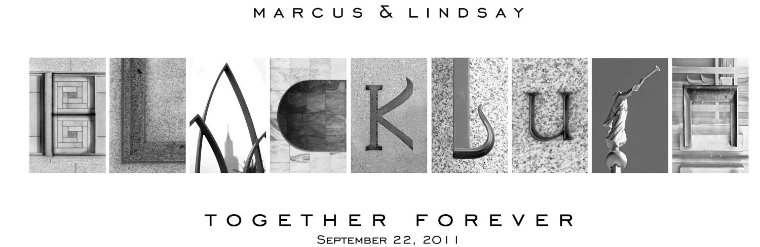 LDS Temple Photo Letters Print-10x20 | Etsy