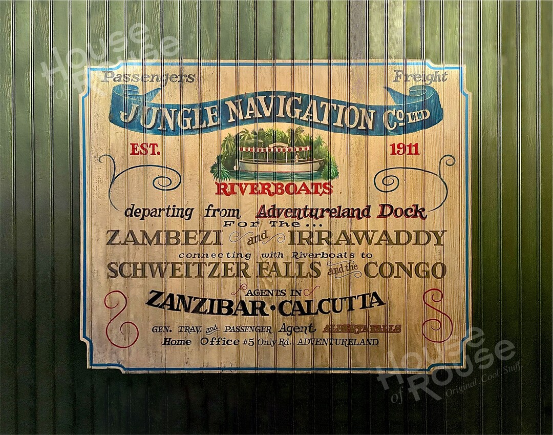 Disney-jungle Cruise Navigation Sign Print 11x14 - Etsy