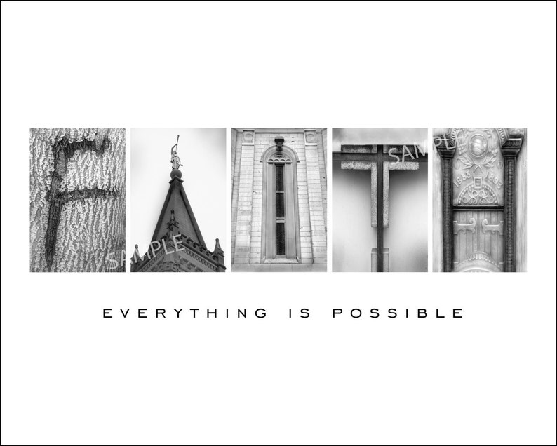 Faith Temple Letters - 8x10 - Etsy