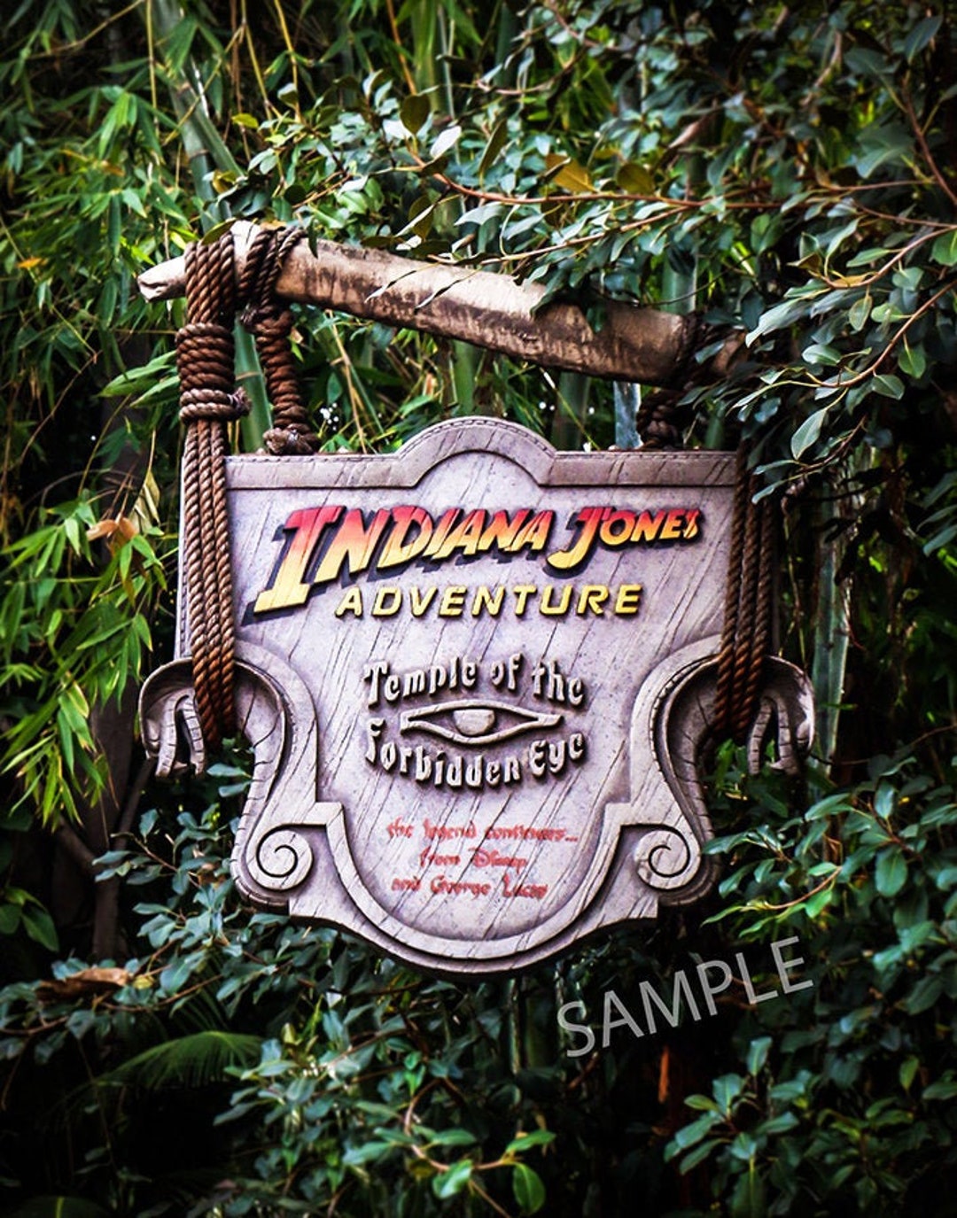Disney Indiana Jones RIDE SIGN Poster 11x14 - Etsy