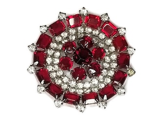 Ruby Red Brooch | Etsy