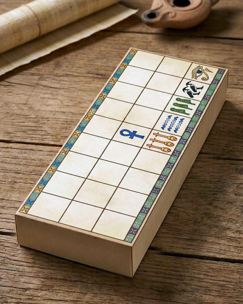 Senet Ancient Egyptian Board Game | Printable | Print and Play 3D ...