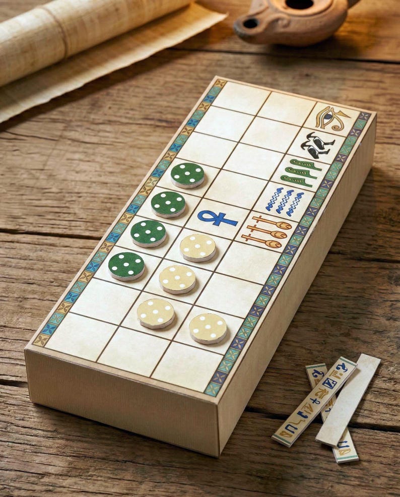 Senet Ancient Egyptian Board Game | Printable | Print and Play 3D ...