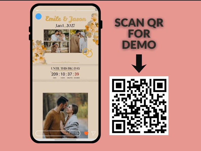 Animated Wedding Invitation Website, Customizable RSVP Countdown ...