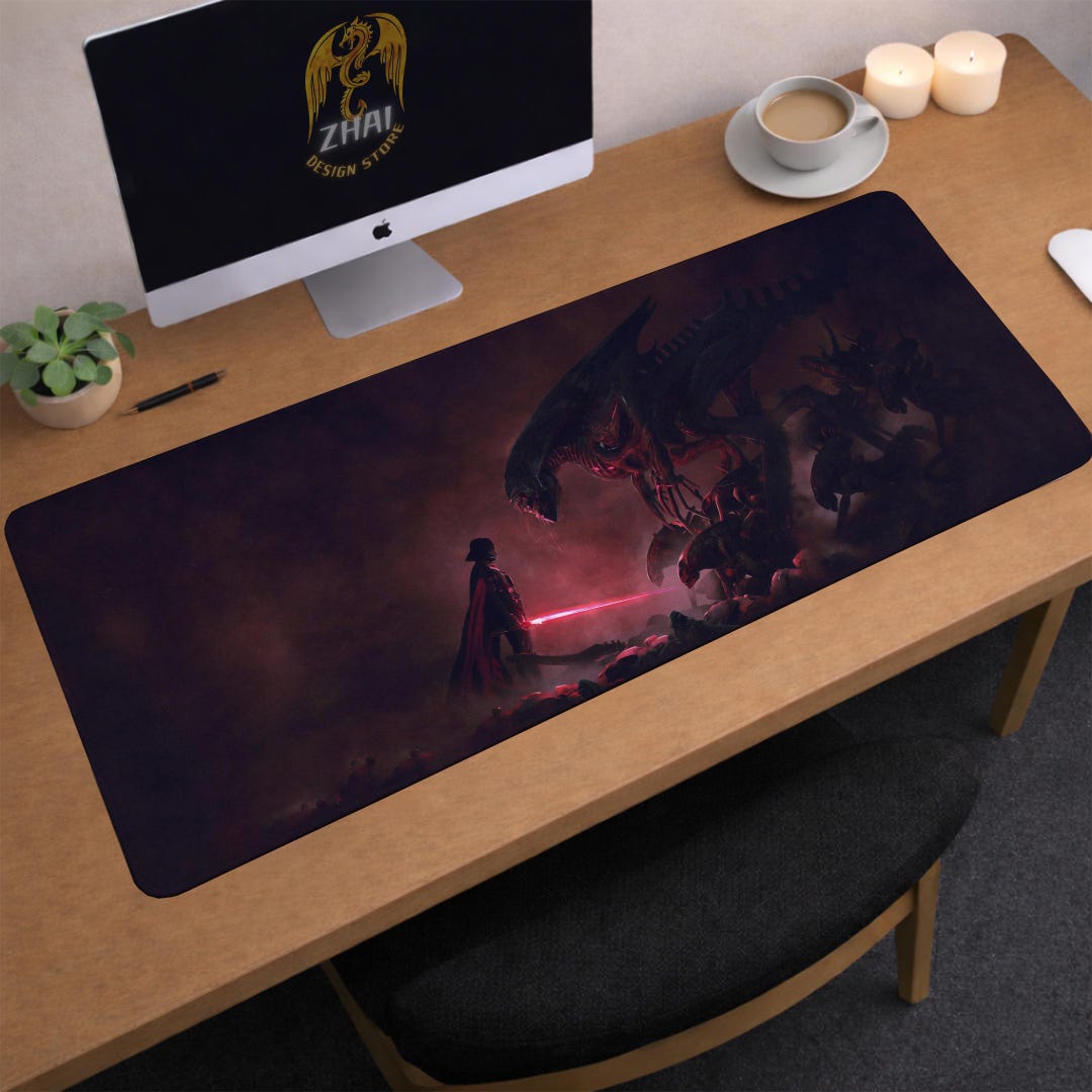 Xenomorph Alien Desk Mat | Sci-fi Alien Mouse Pad | Large Desk Pad ...