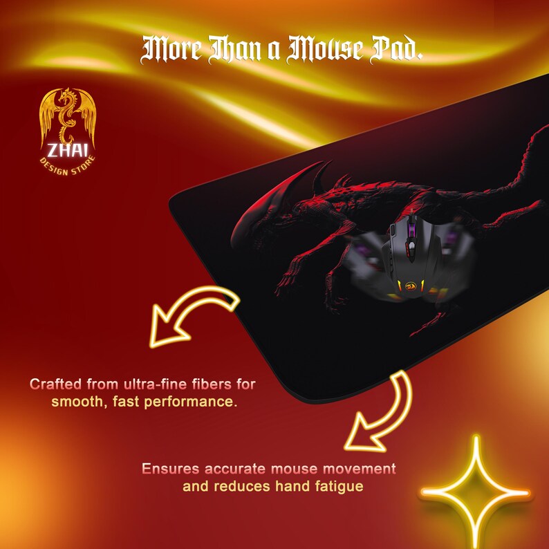 Xenomorph Alien Desk Mat | Sci-fi Alien Mouse Pad | Large Desk Pad ...