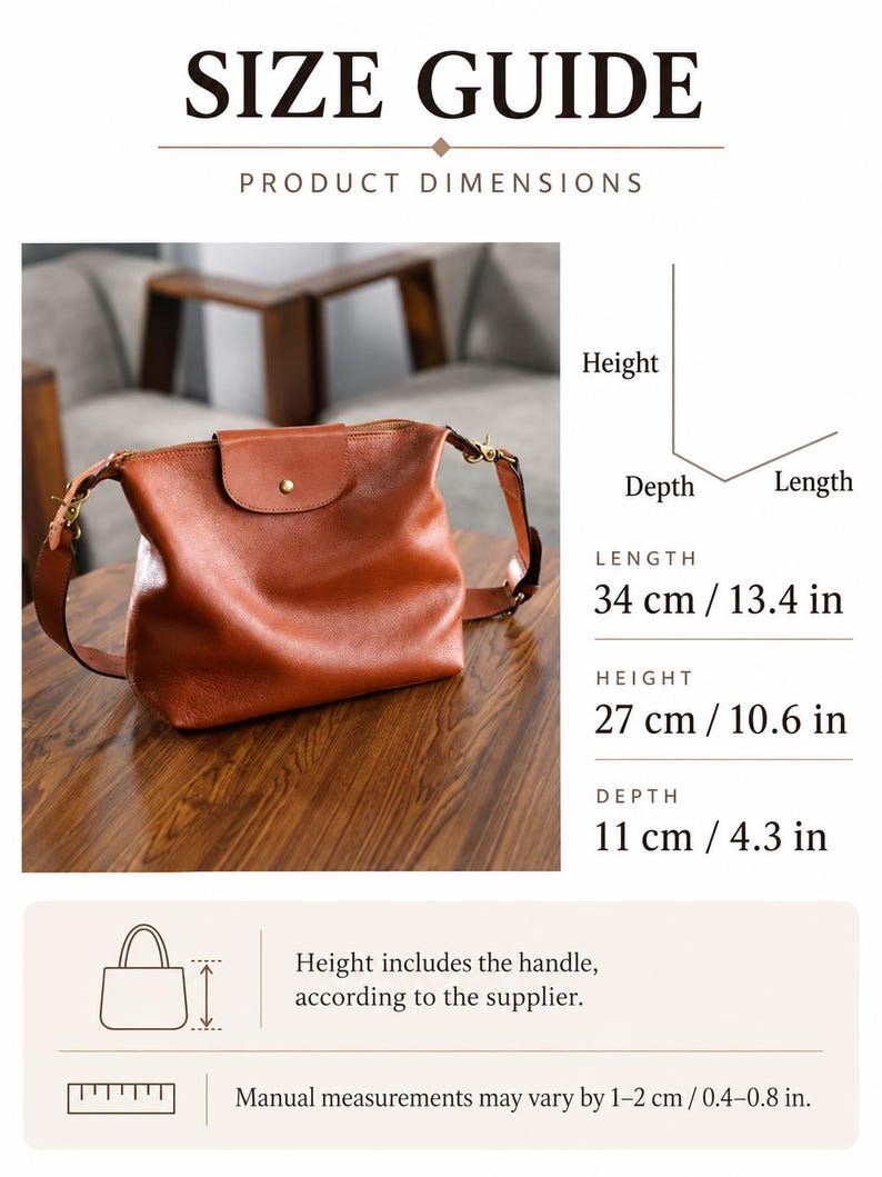 Large Leather Hobo Bag for Women, Soft Cowhide Work Shoulder Bag With ...