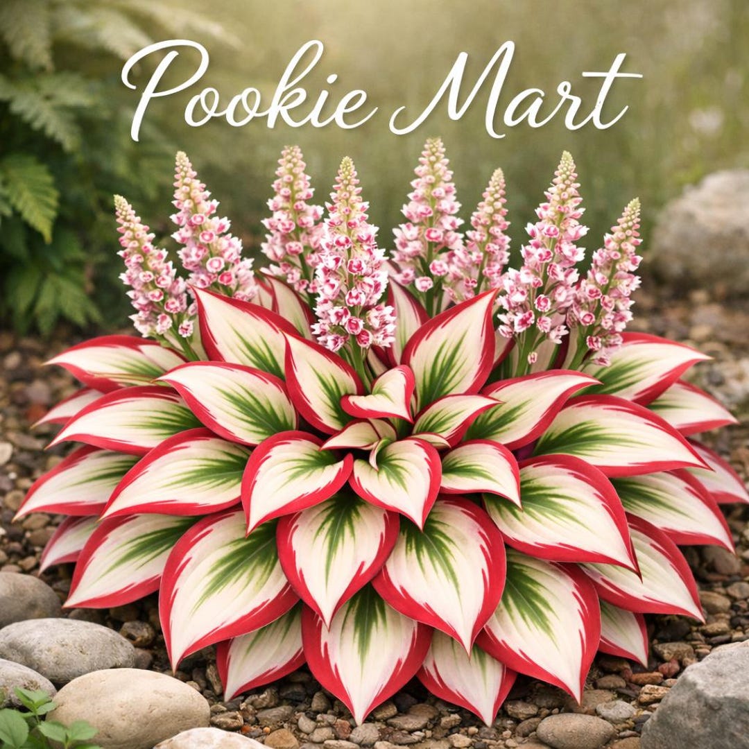 200 Red & White Hosta Seeds | Heirloom Non-gmo Perennial Shade Garden ...
