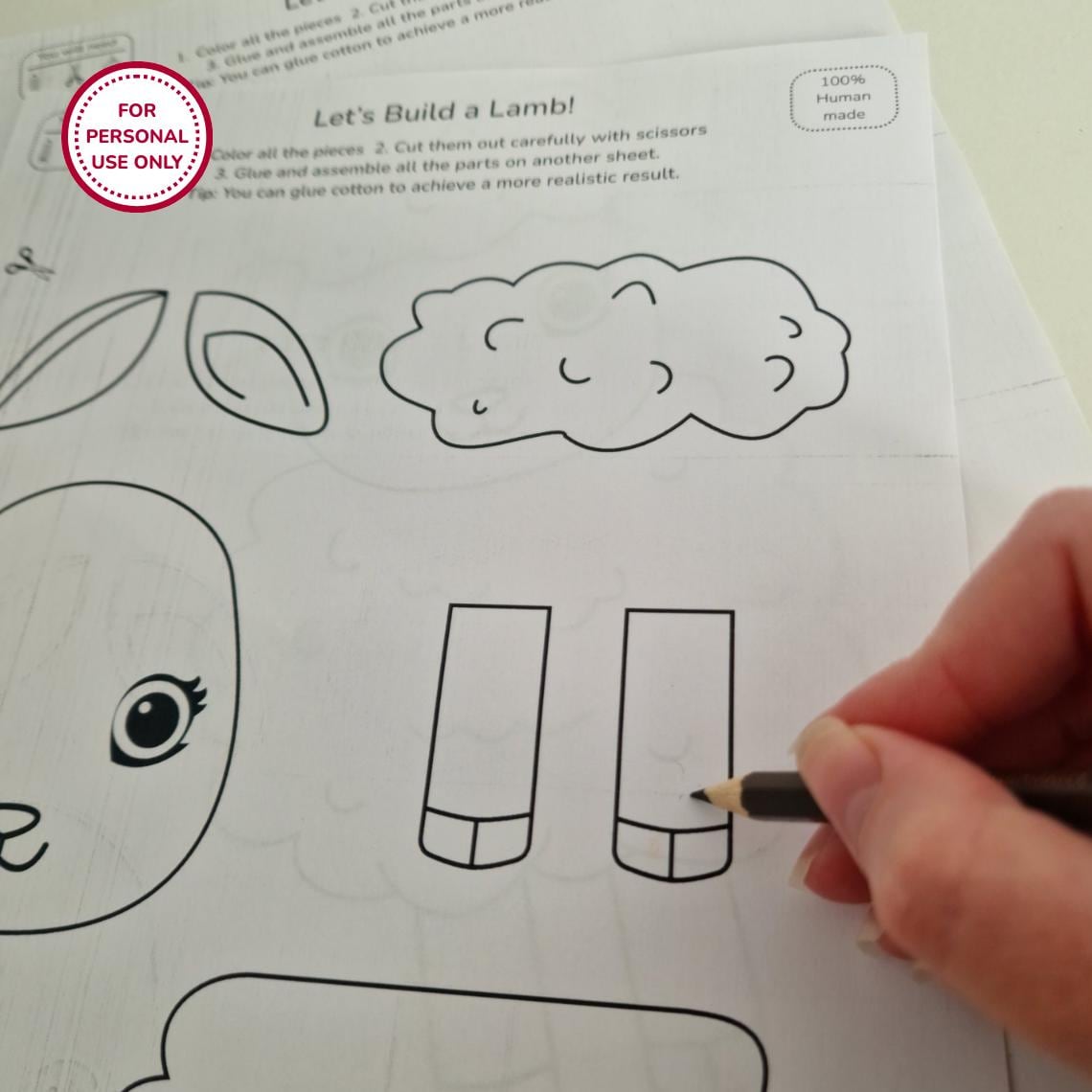 Printable Sheep Craft for Kids | Cut and Paste Lamb Activity | Coloring ...