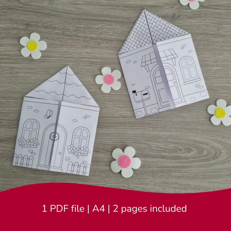 Paper House My Family Craft | Printable Color & Cut Activity | PDF ...