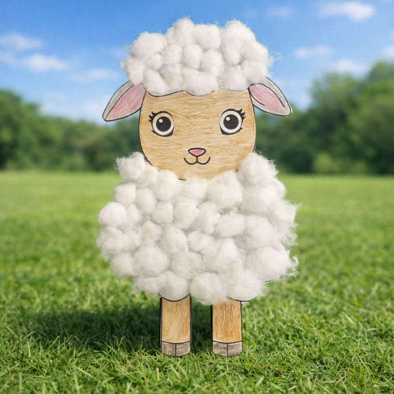 Printable Sheep Craft for Kids | Cut and Paste Lamb Activity | Coloring ...
